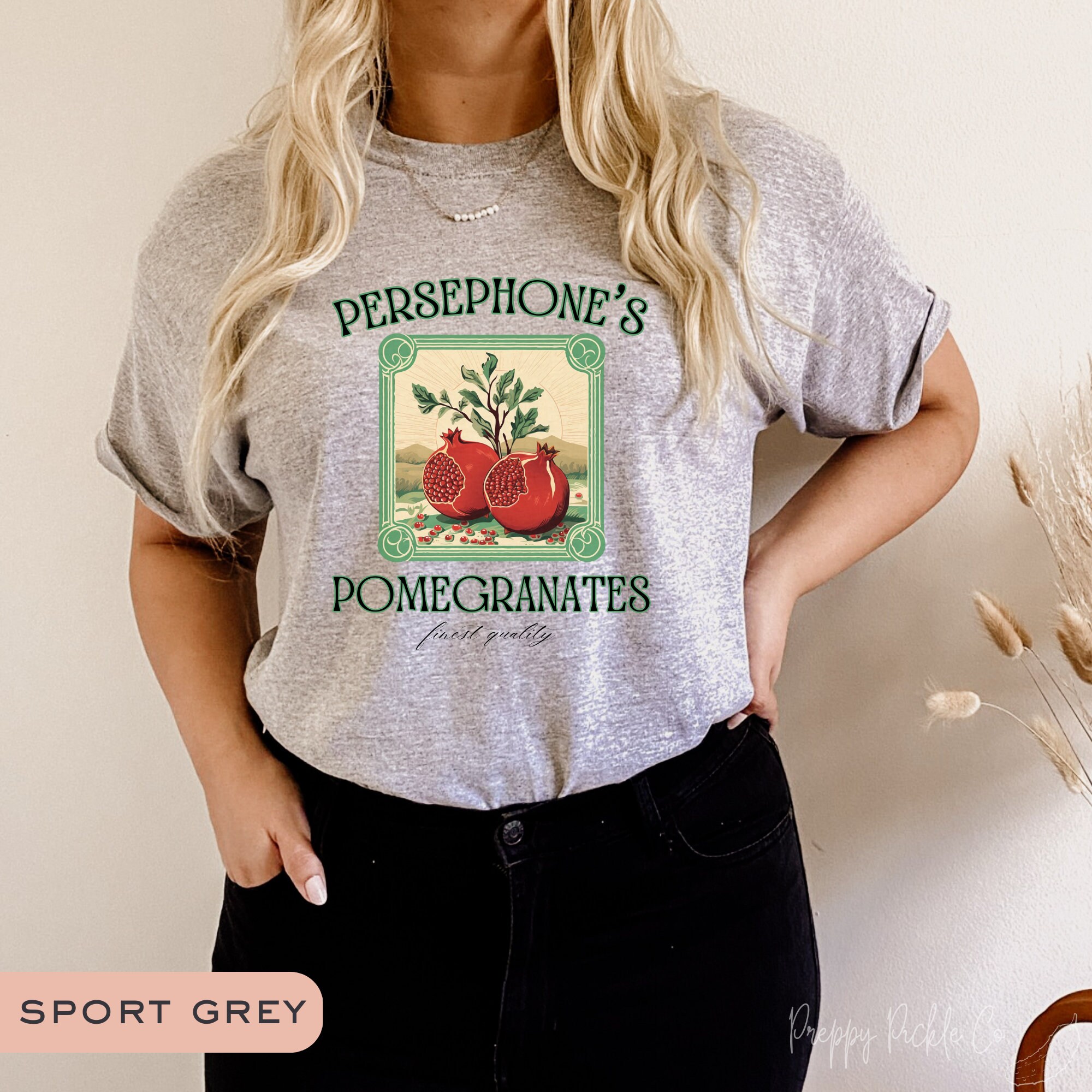 Greek Mythology Shirt, Persephone Pomegranate Tshirt, Light Academia ...