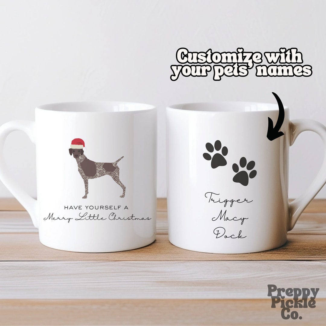 Custom German Shorthaired Pointer Christmas Mug, GSP Dog Mom or Dad ...