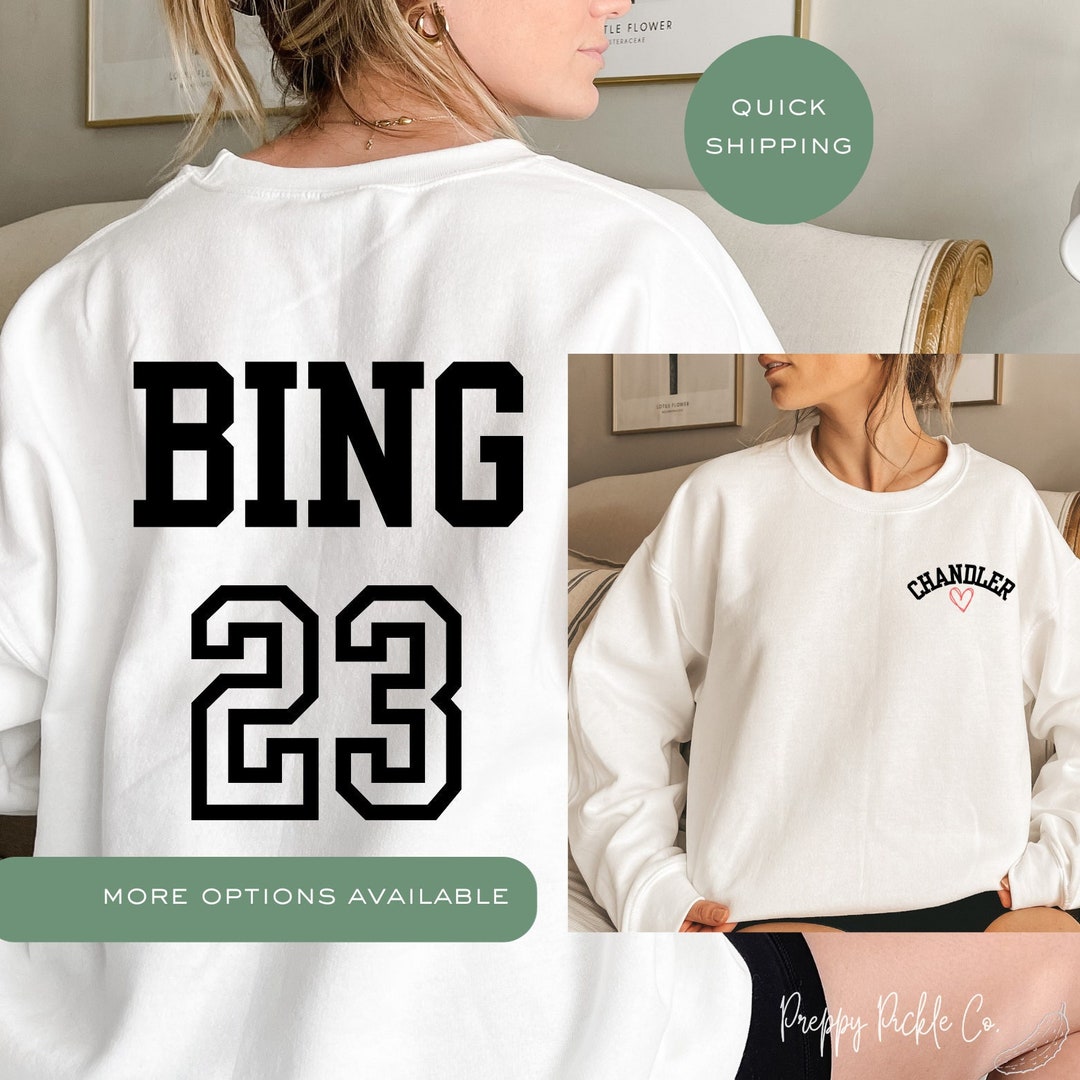 Chandler Bing Sweatshirt, Friends TV Show Merch, Chandler Bing Memorial ...