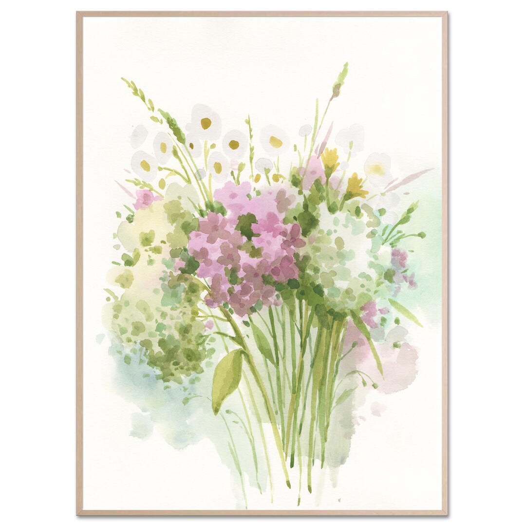 Watercolor Wildflowers Art Print Flowers Watercolor Painting Botanical ...