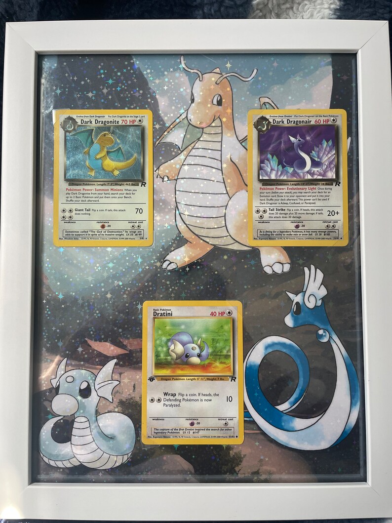 Dark Dragonite Evolution Tree Frame - Etsy