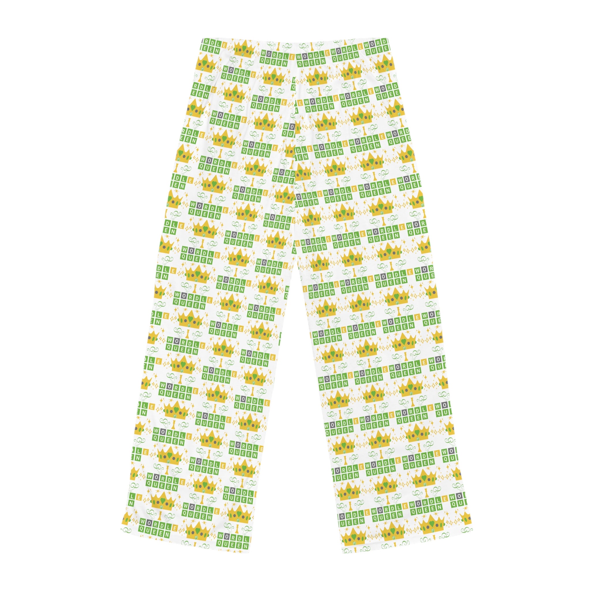 Funny Wordle Queen Wife or Mom Gift Idea Women's Pajama Pants (all Over ...