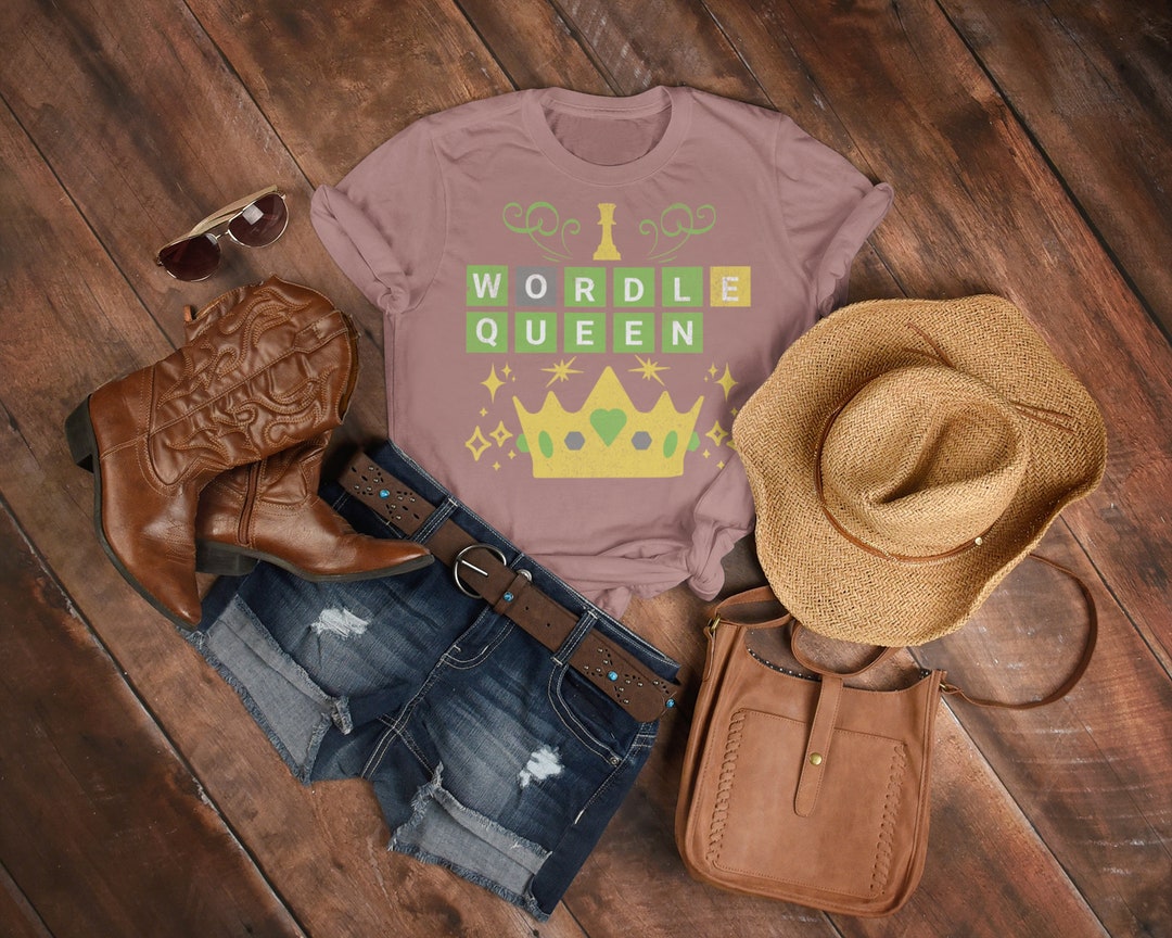 Wordle Queen Funny Word Game Wizard of Words Gift Idea Unisex Jersey ...