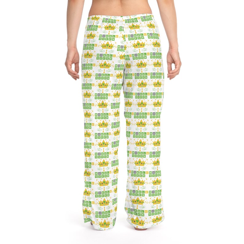 Funny Wordle Queen Wife or Mom Gift Idea Women's Pajama Pants (all Over ...
