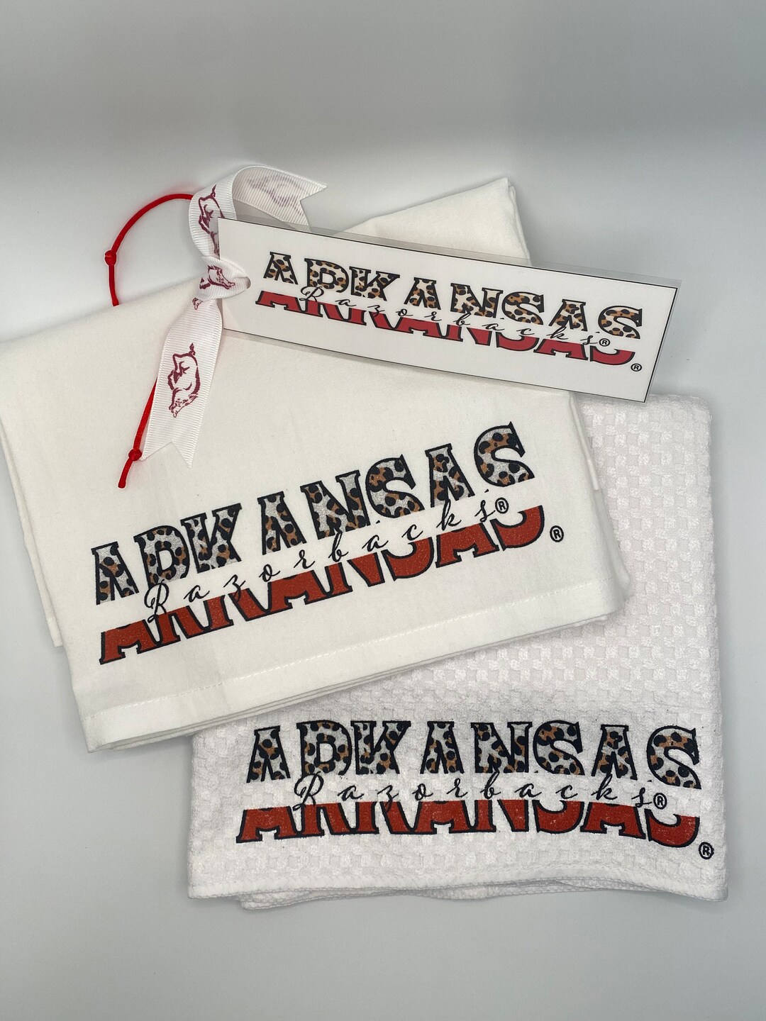 Boujee Arkansas Razorbacks Towel, 100% Cotton Flour Sack or Waffle ...