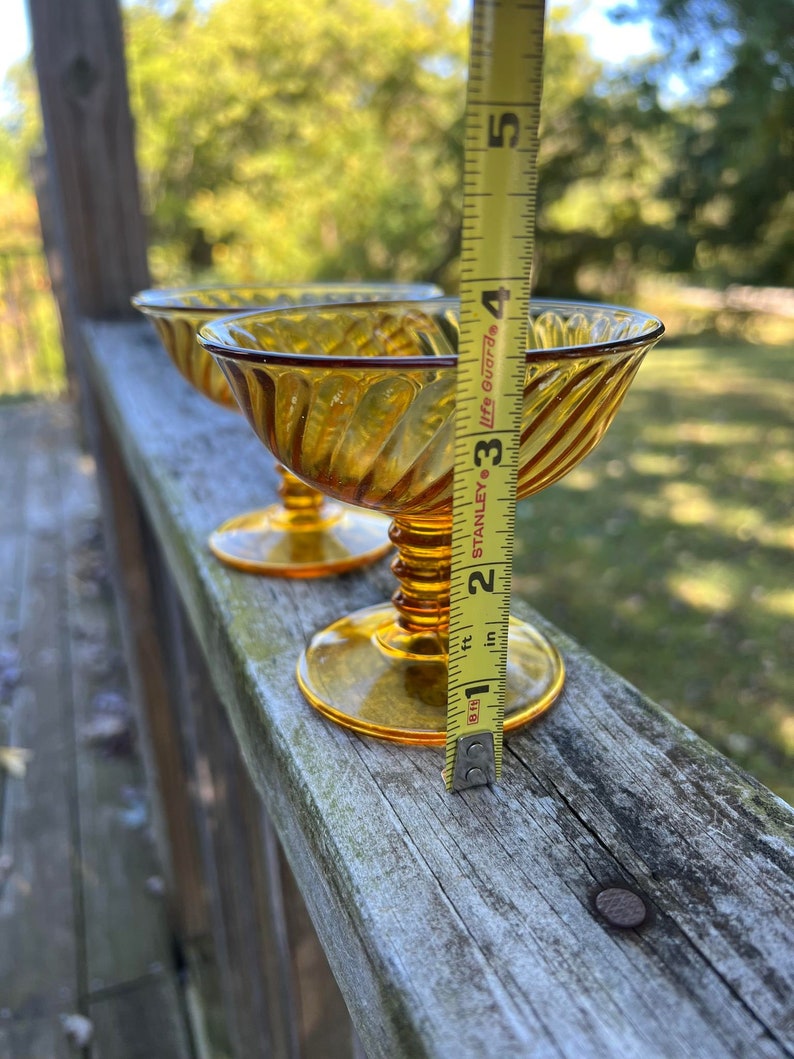 Imperial Twisted Optic Orange Sherbet Cups - Etsy