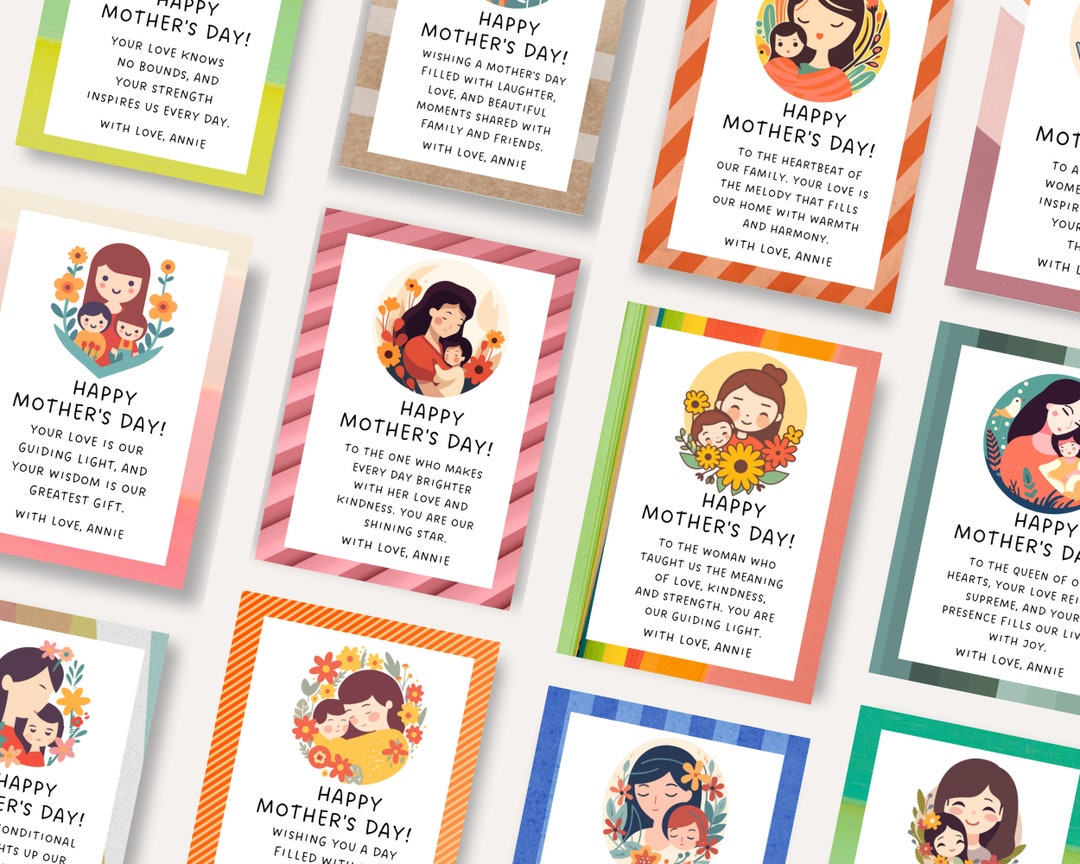 18 Happy Mother's Day Printable Cards, Cute Mother's Day Greeting Card ...