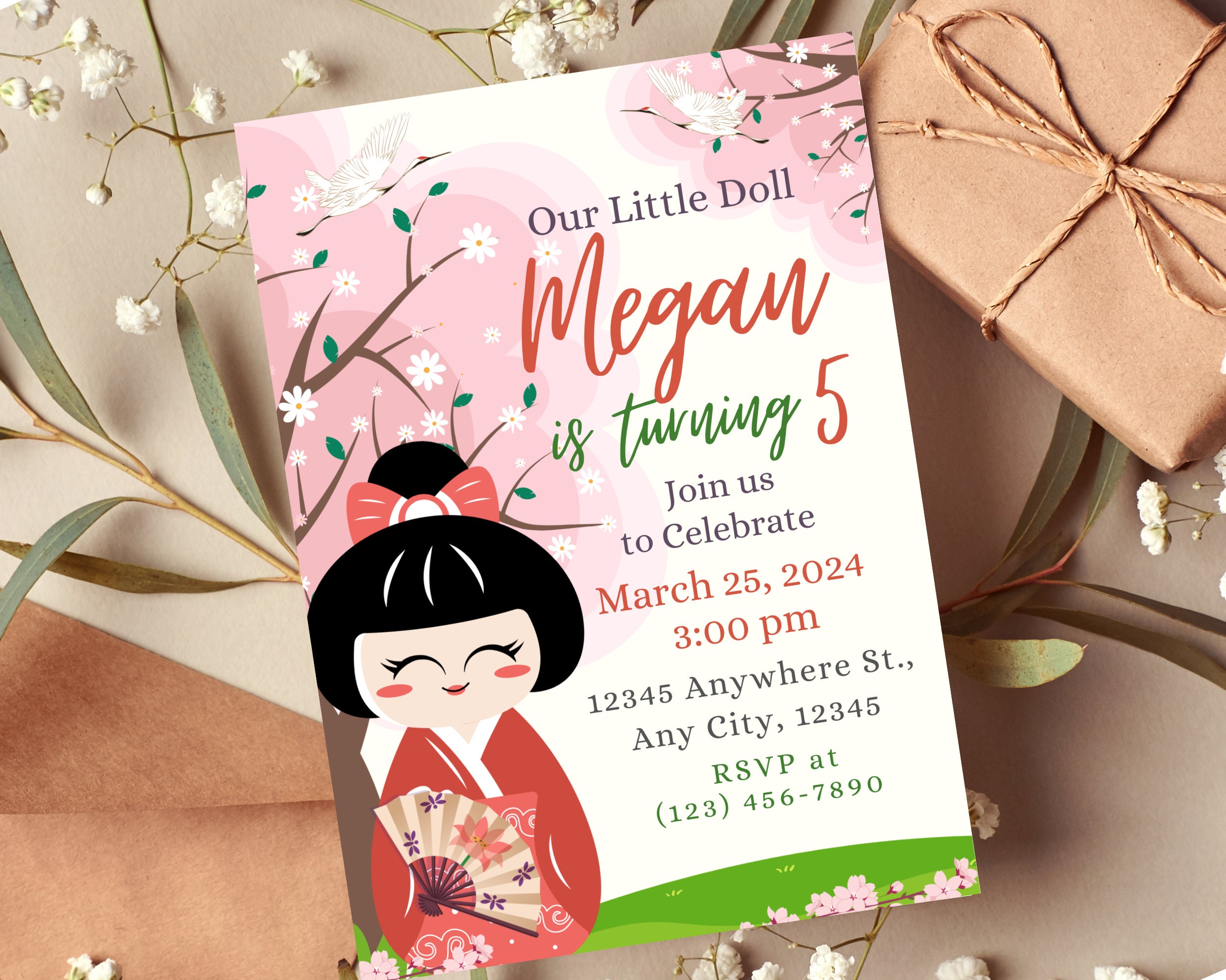 Japanese Birthday Invitation Ideas