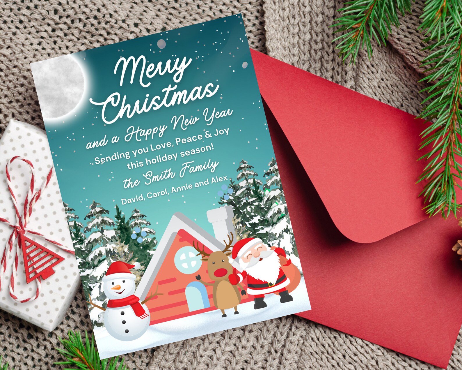 Animated Christmas Video Card: Editable Snowman Design (MP4 & PNG) - Etsy