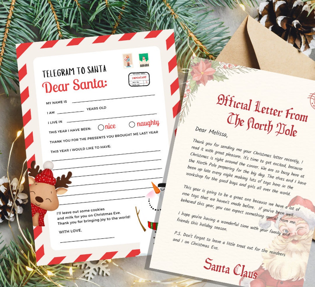 Editable Letter to Santa for Kids Template Letter to Santa - Etsy