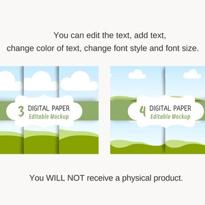 6 Digital Paper Canva Mockup, Etsy Listing Template for Digital Paper ...