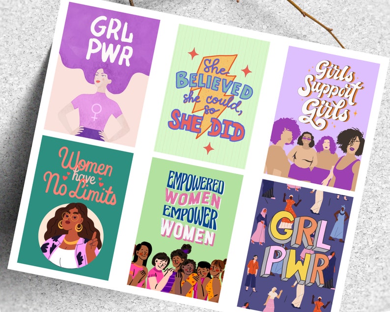 Women Empowerment Printable Cards: Feminist Art (digital Download) - Etsy