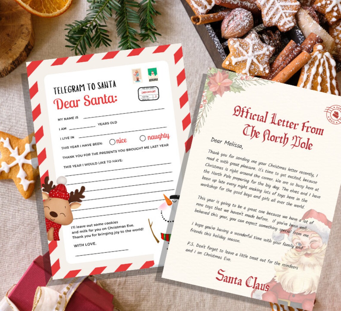Editable Letter to Santa for Kids Template Letter to Santa - Etsy