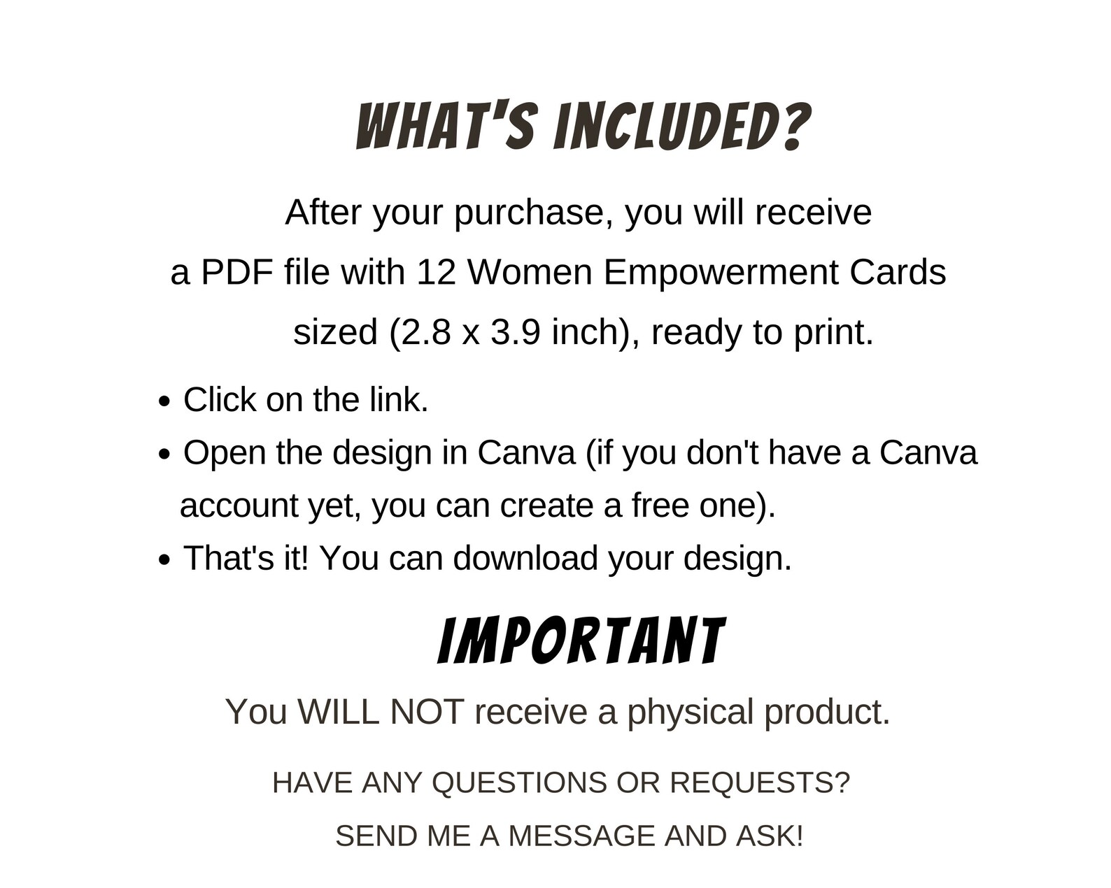 12 Women Empower Printable Cards, Women's Empowerment Cards, Female ...