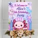 Axolotl Birthday Party Welcome Sign, Editable Axolotl Welcome Sign ...