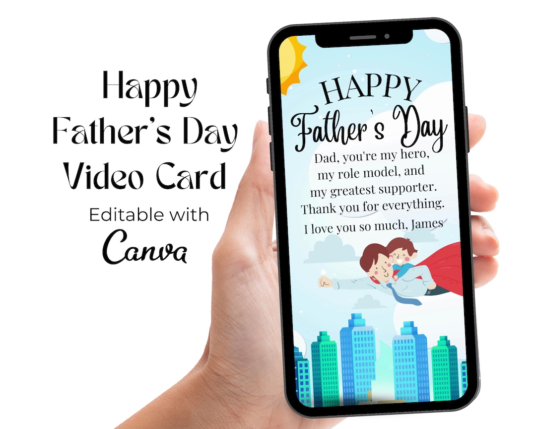 Happy Father's Day Video Card, Father's Day Animated Greeting Card ...
