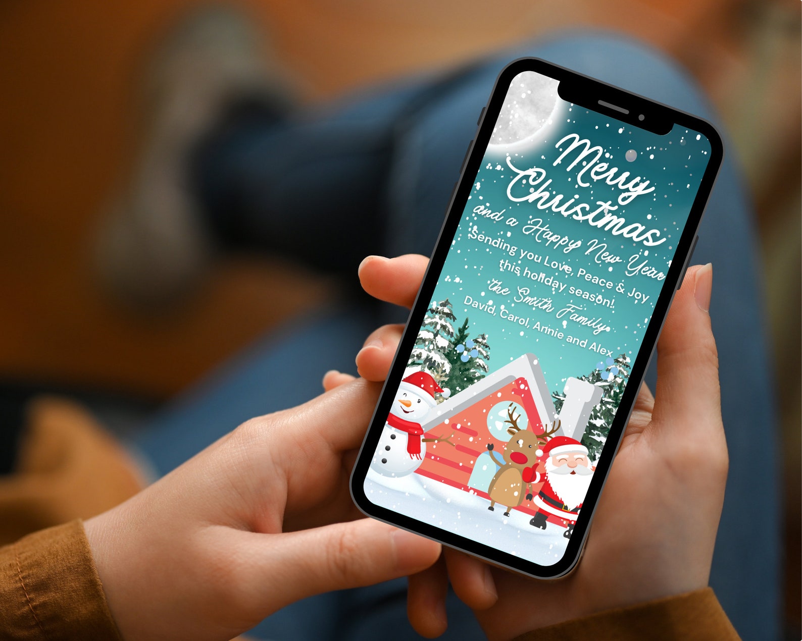 Animated Christmas Video Card: Editable Snowman Design (MP4 & PNG) - Etsy