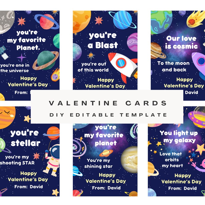 Space Valentine - Etsy