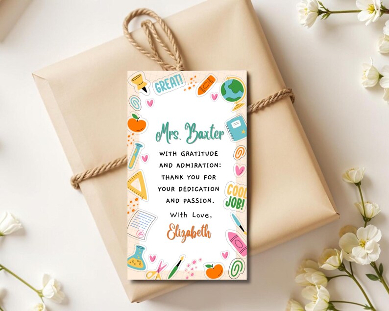 Printable Teacher Appreciation Gift Tags: Thank You Designs (digital ...