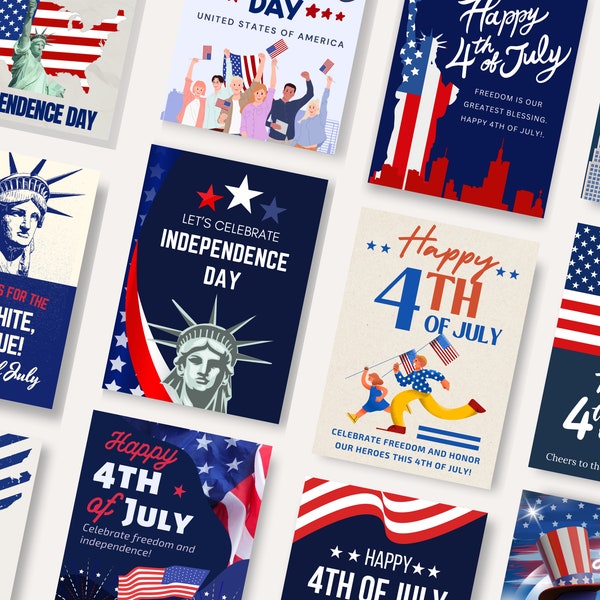 Independence Day Cards - Etsy