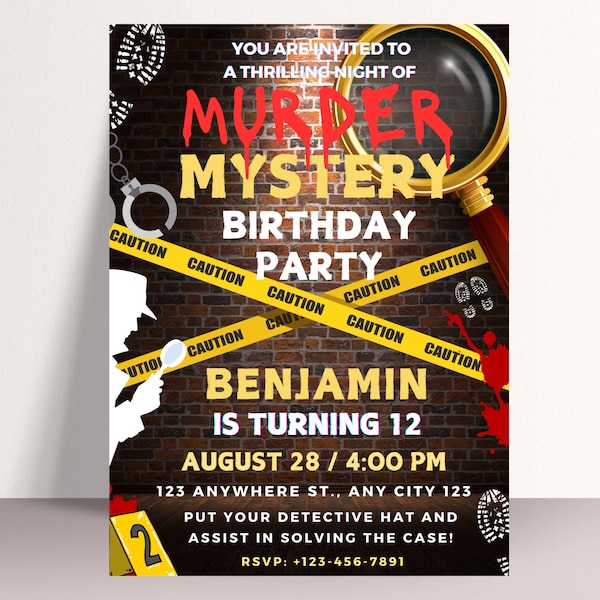Clue Murder Mystery Invitation - Etsy