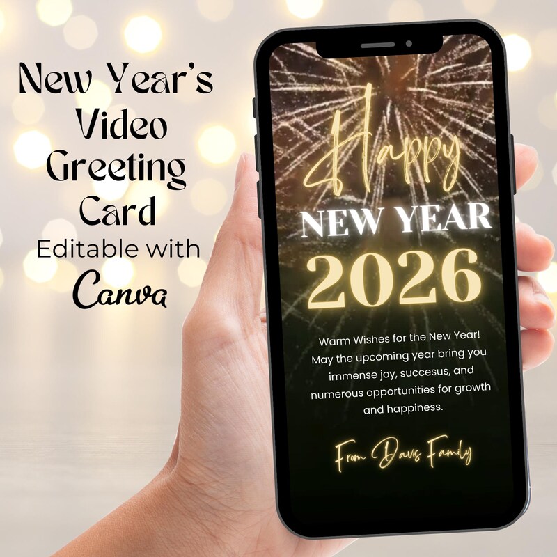 New Year Animated Cards - Etsy