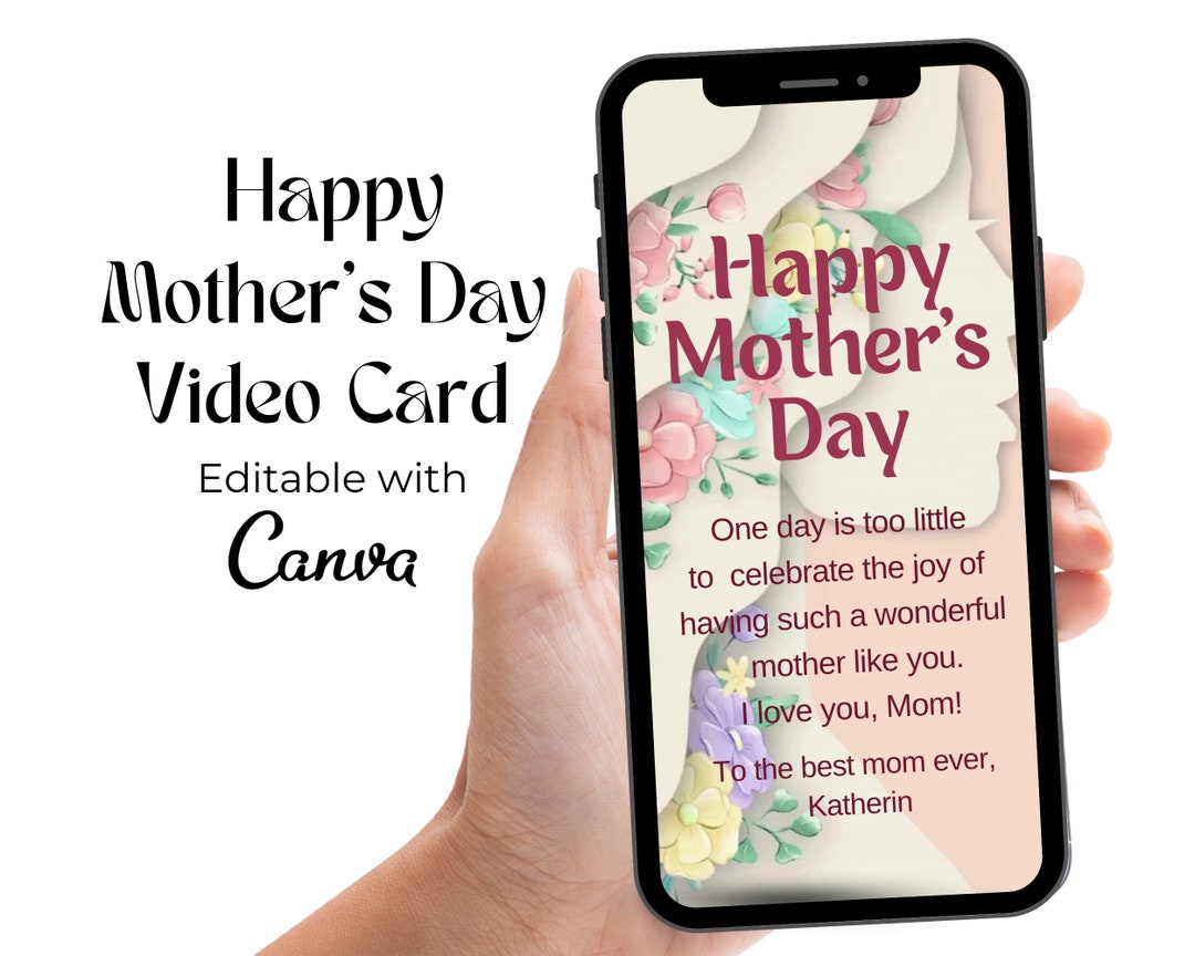 Animated Mother's Day E-card: Floral Video Greeting (digital Download ...