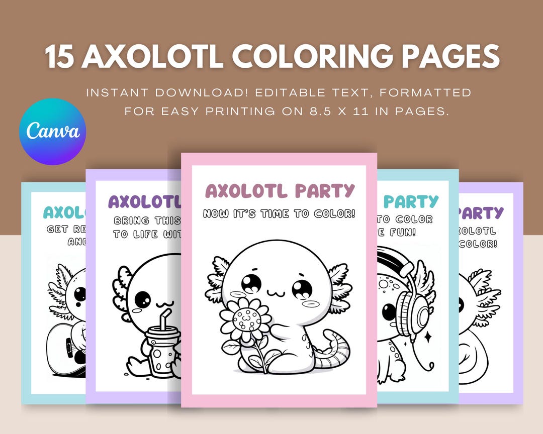 Axolotl Coloring Pages, 15 Printable Axolotl Coloring Pages for ...