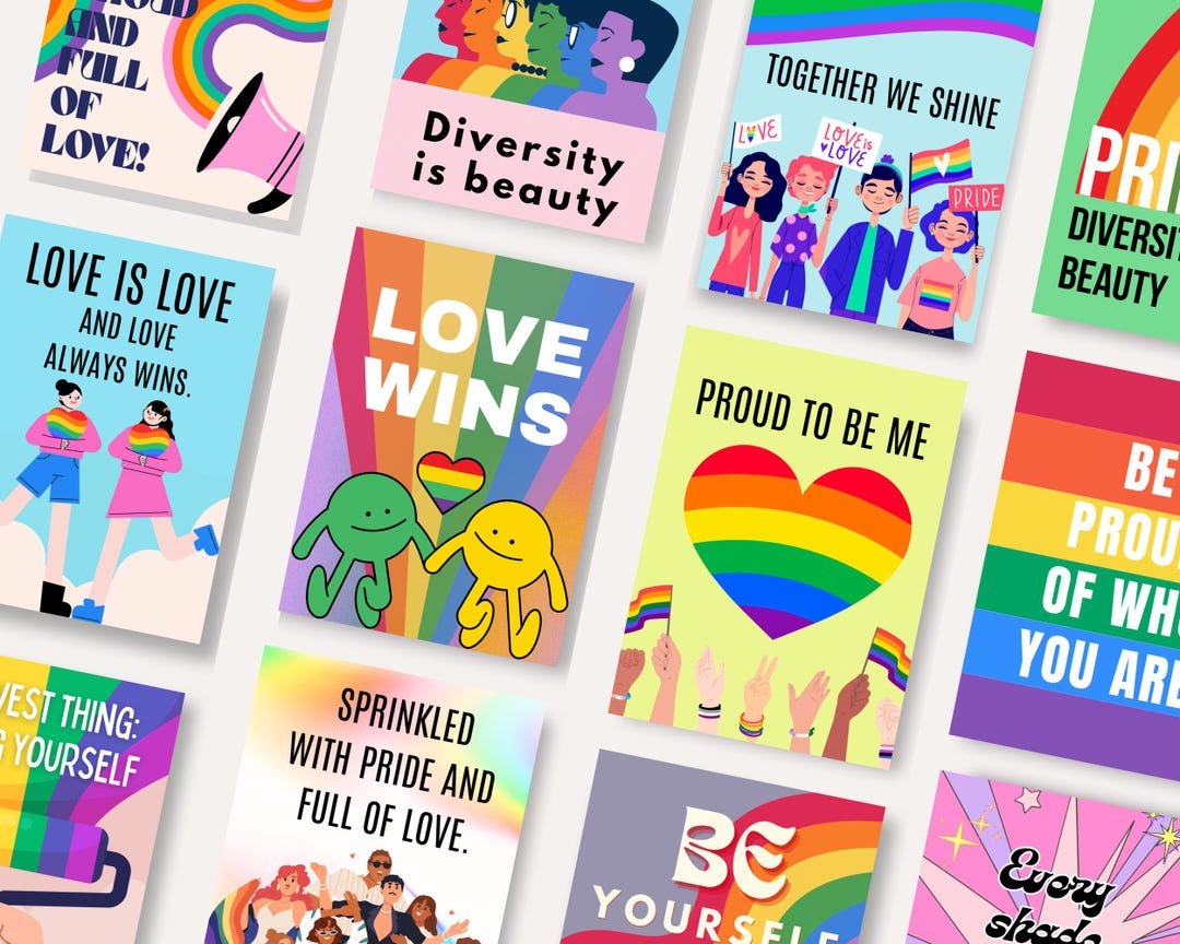 36 Pride Affirmation Cards: LGBTQ+ Inclusivity Support (digital ...
