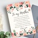 Editable Mom Poem, Printable Gift for Mom, Mother's Day Gift, Greeting ...
