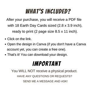 18 Happy Earth Day Printable Cards, Earth Day Cards Set, Cards for ...