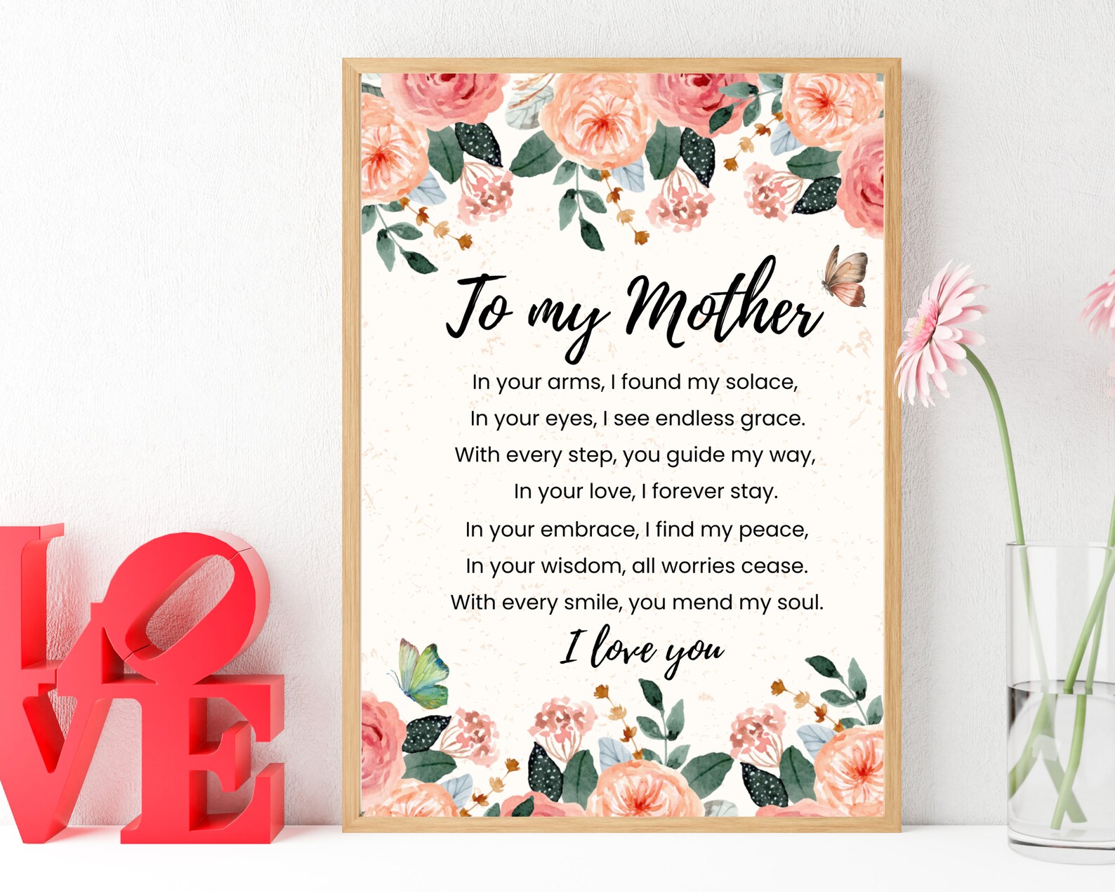 Editable Mom Poem, Printable Gift for Mom, Mother's Day Gift, Greeting ...