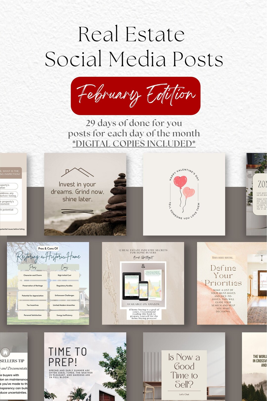 Real Estate Social Media Posts February Edition: 29 Days of Done for ...