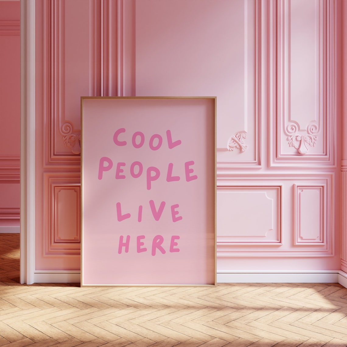 Cool People Live Here Poster, Cool People Poster, Typography Print ...