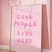 Cool People Live Here Poster, Cool People Poster, Typography Print ...