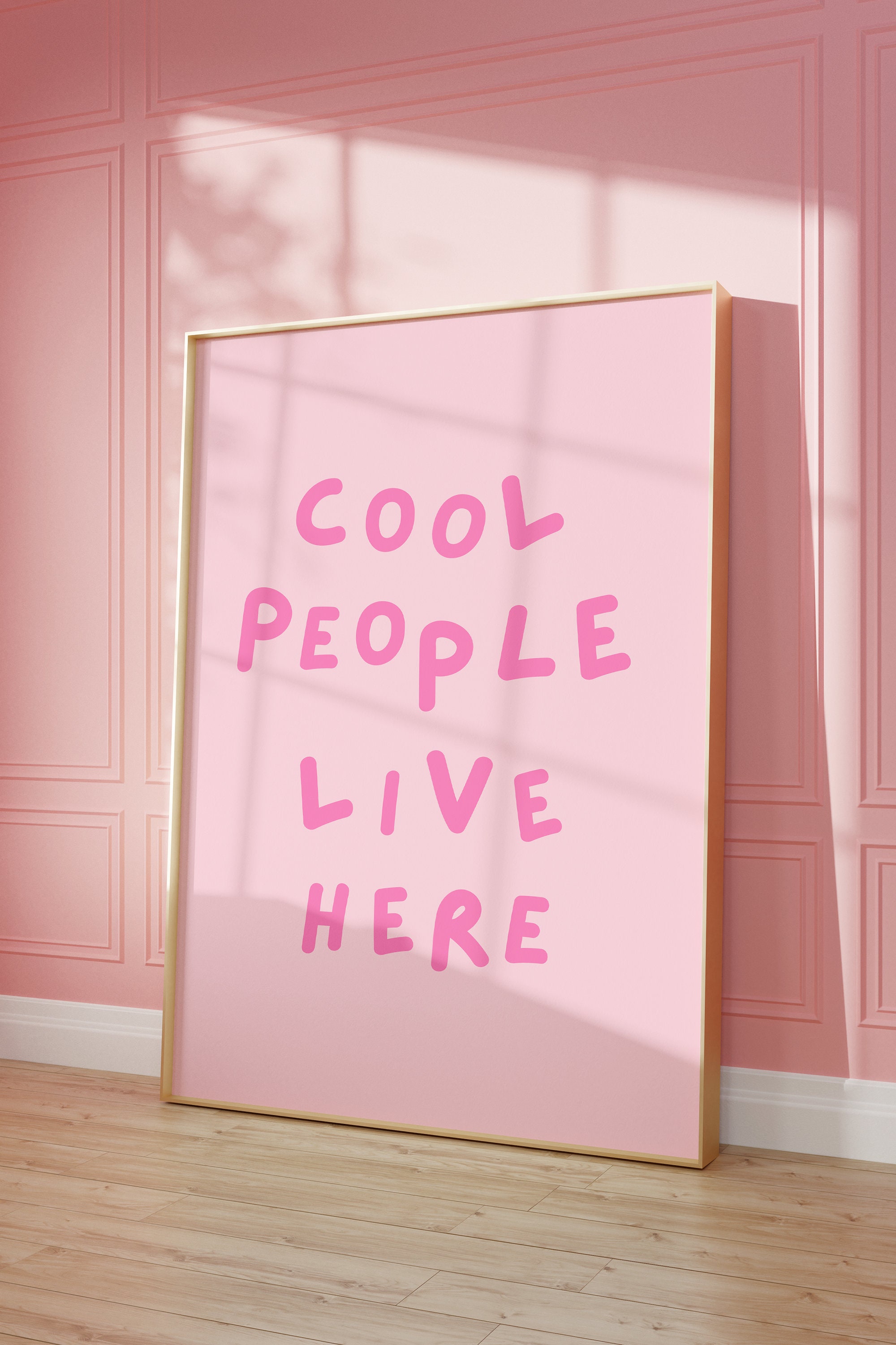 Cool People Live Here Poster, Cool People Poster, Typography Print ...