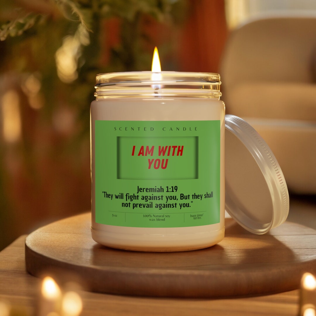 Candle With Verse Christian Candles Scented Candles - Etsy