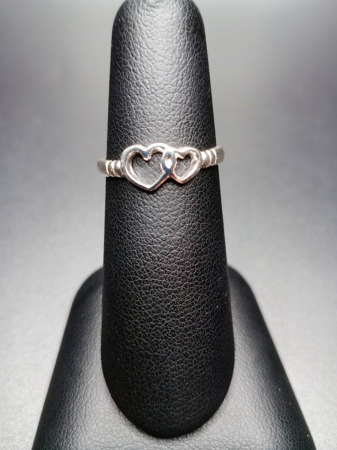 Double Heart Toe Ring, Sterling Silver, Double Heart Toe Ring, Open ...