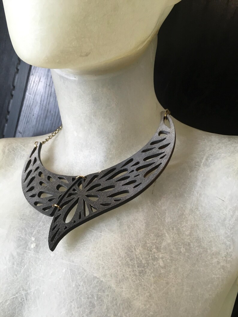 Laser Cut Necklace With Adjustable Chain - Etsy