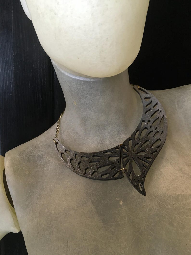 Laser Cut Necklace With Adjustable Chain - Etsy