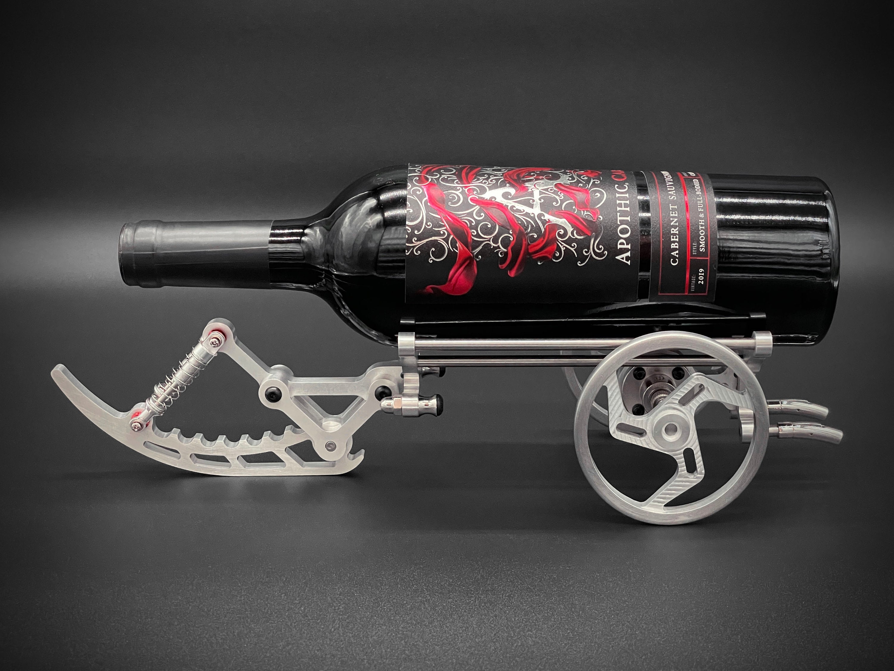 Mechanical Chariot Wine Bottle Holder | Modern Tabletop Bottle Display ...