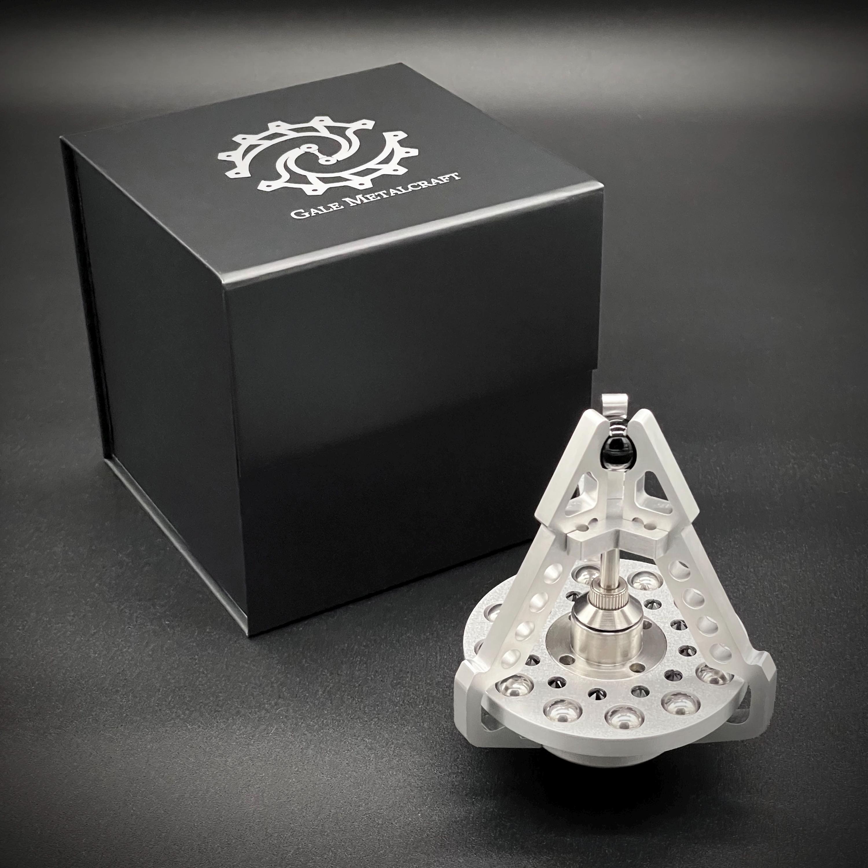 Tetrahedron Gyroscope Display | Desktop Kinetic Sculpture in Machined ...
