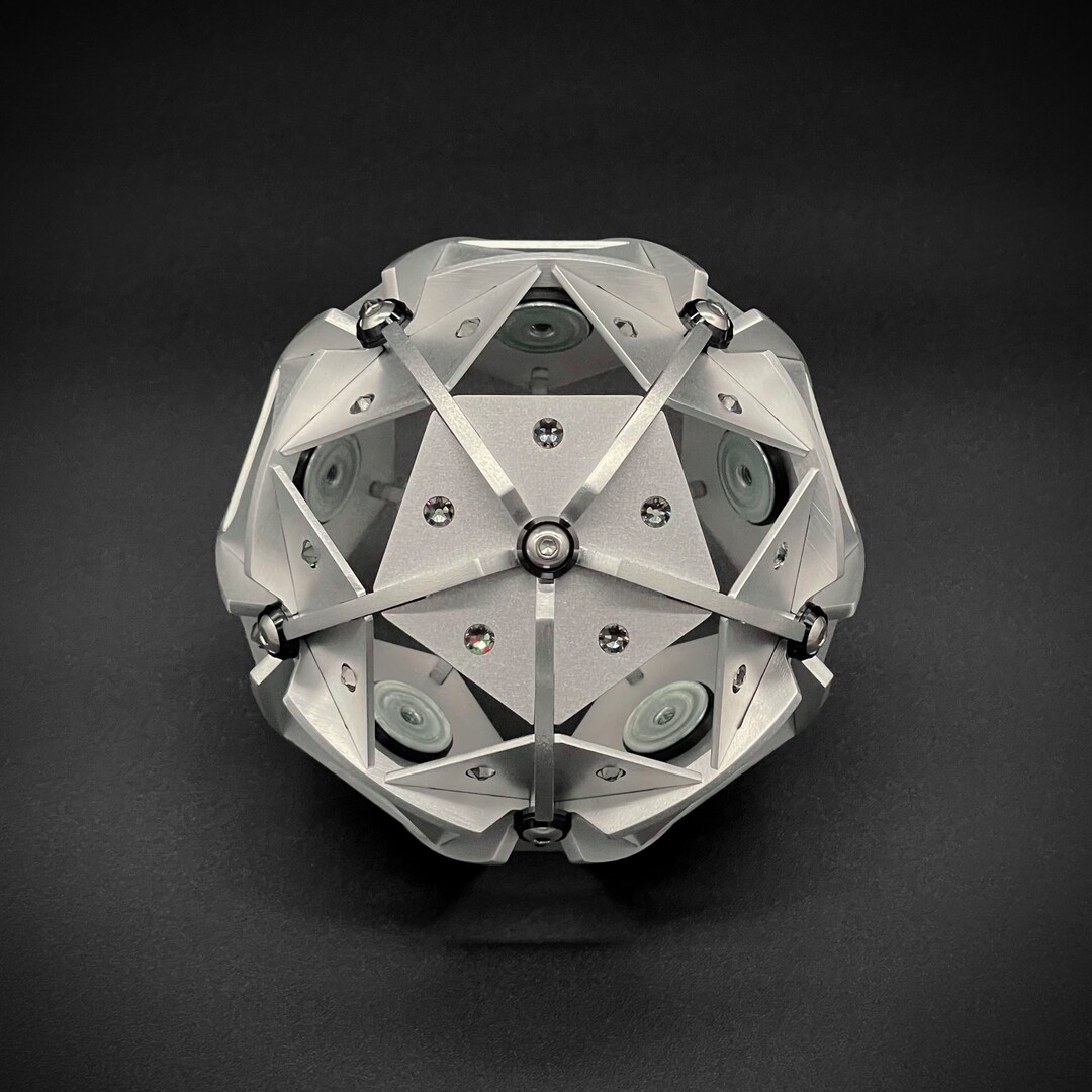 Jeweled Geometric Icosidodecahedron Decor | Desktop Mechanical Sphere ...