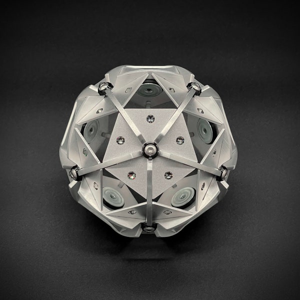 Tetrahedron Gyroscope Display Desktop Kinetic Sculpture in Machined ...