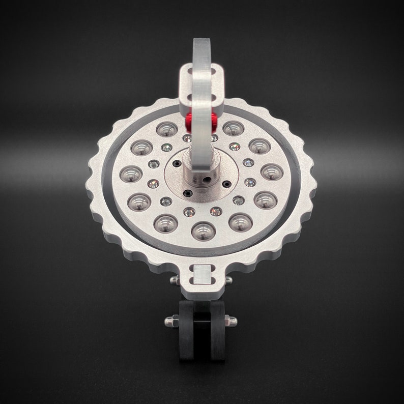 Modern Gyroscope Display W/ Stand Desktop Kinetic Sculpture in Machined ...