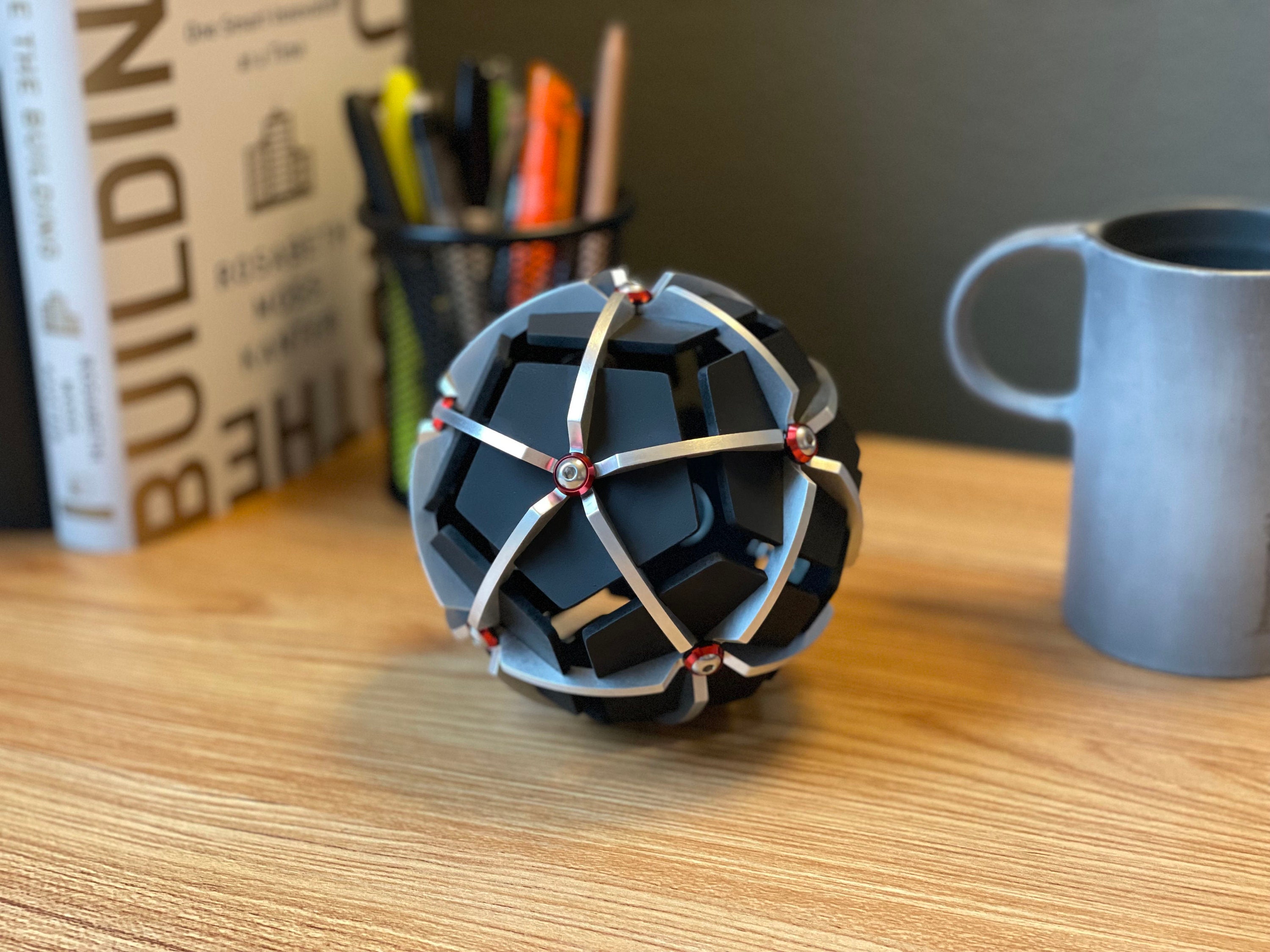 Geometric Dodecahedron Decor Modern Tabletop Mechanical Display Art in ...