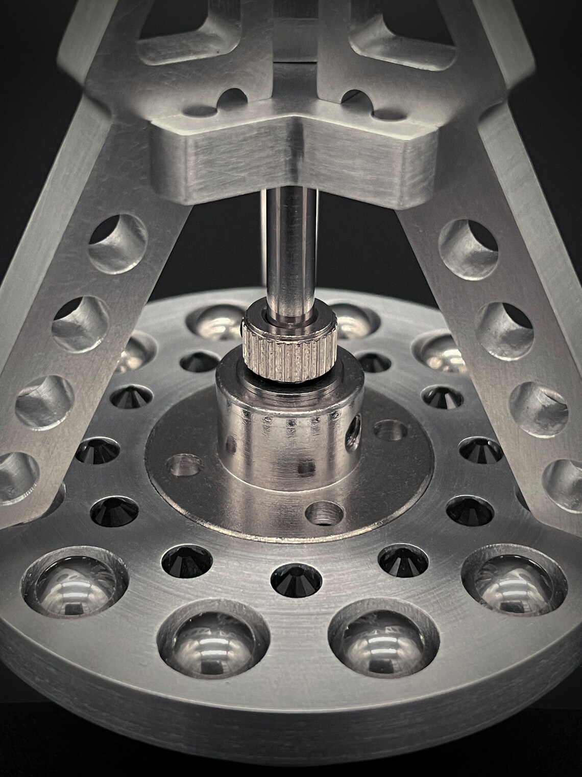 Tetrahedron Gyroscope Display | Desktop Kinetic Sculpture in Machined ...