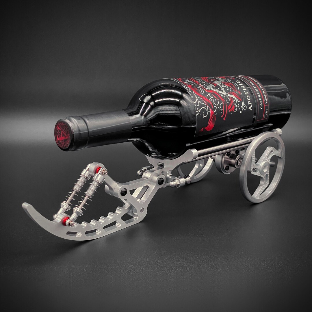 Mechanical Chariot Wine Bottle Holder | Modern Tabletop Bottle Display ...