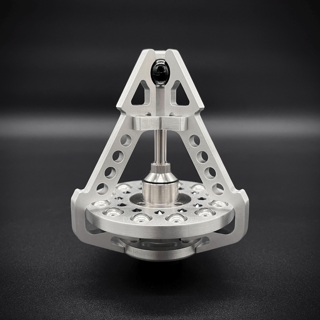 Tetrahedron Gyroscope Display | Desktop Kinetic Sculpture in Machined ...