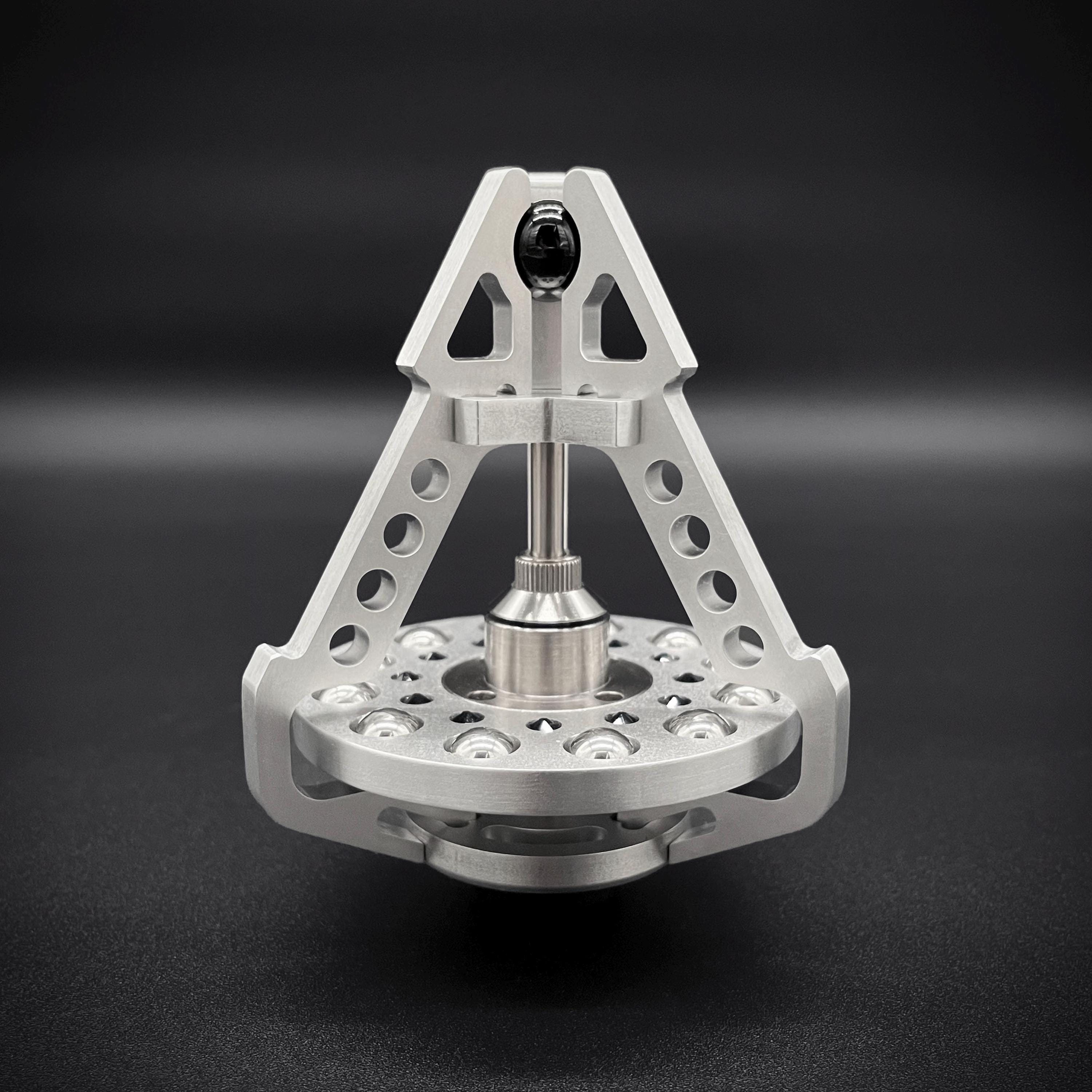 Tetrahedron Gyroscope Display | Desktop Kinetic Sculpture in Machined ...